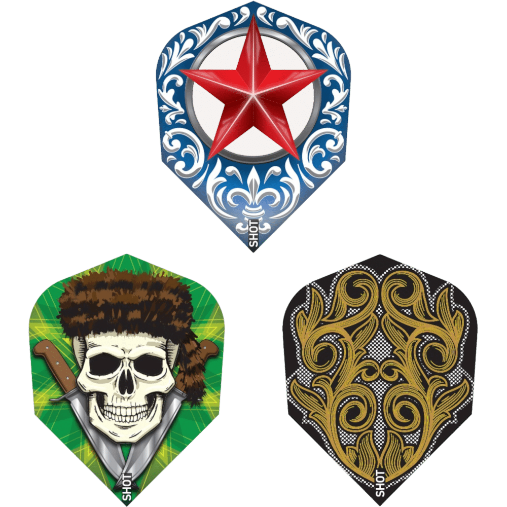 Shot! Wild Frontier Small Standard Flight | SK Darts